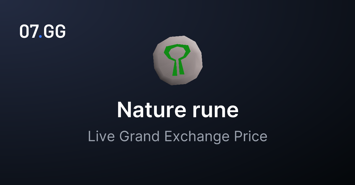 Nature rune: Live GE Price on OSRS