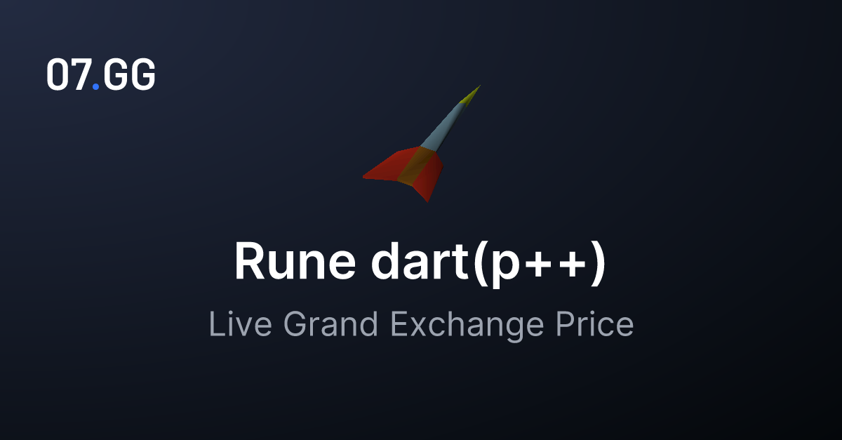 Rune dart(p++): Live GE Price on OSRS