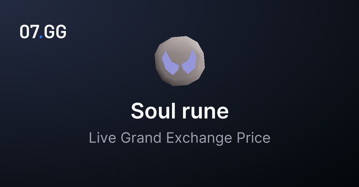 Soul rune: Live GE Price on OSRS