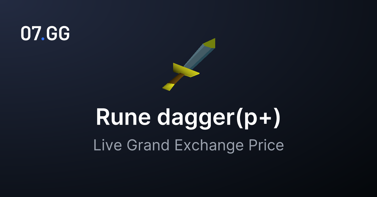 Rune dagger(p+): Live GE Price on OSRS