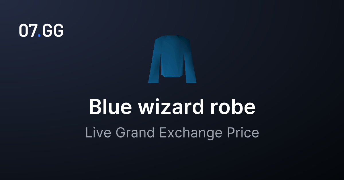Blue wizard robe: Live GE Price on OSRS