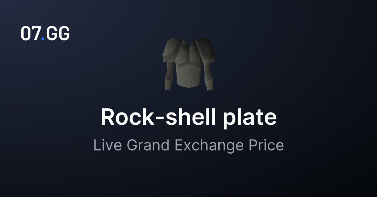 Rock-shell plate: Live GE Price on OSRS