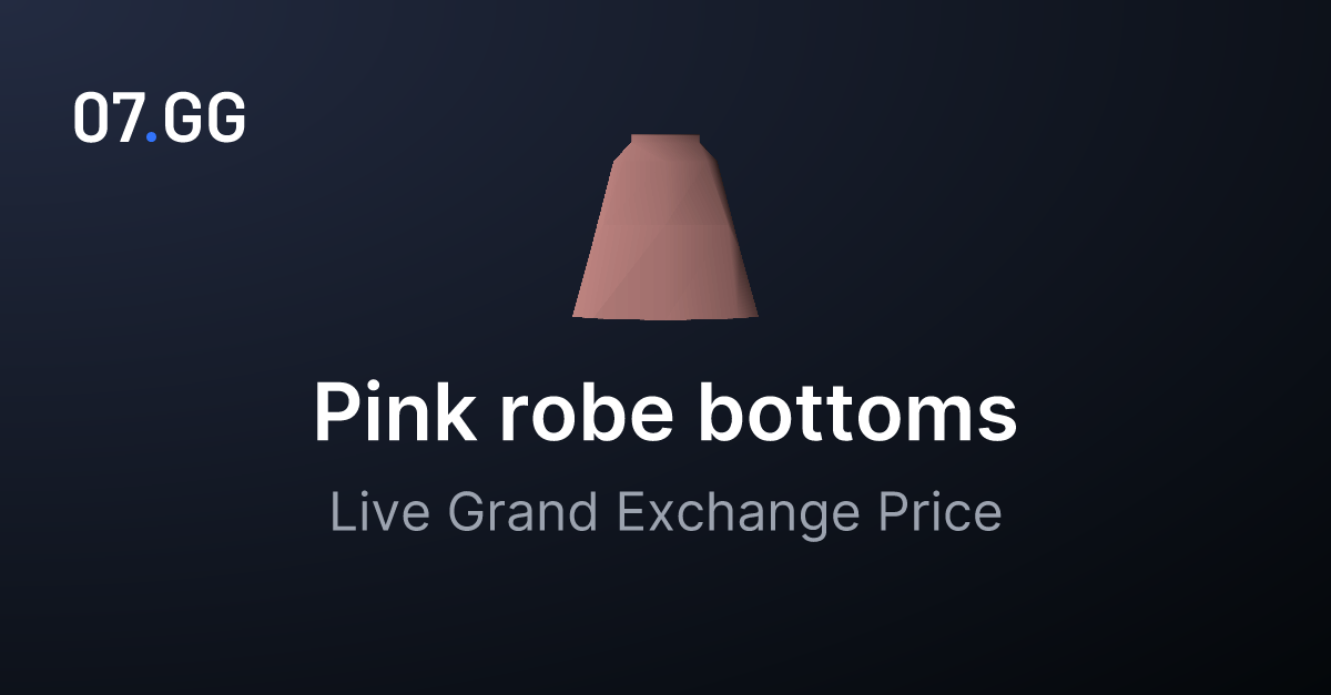 Pink robe bottoms: Live GE Price on OSRS