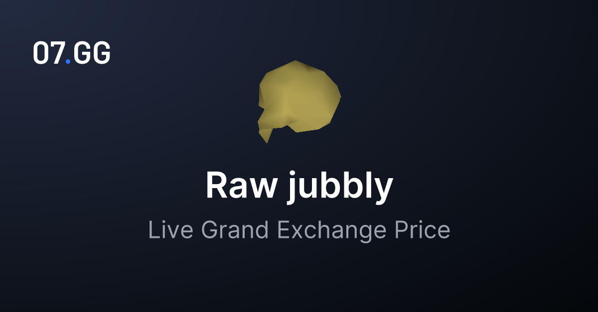 Raw jubbly: Live GE Price on OSRS