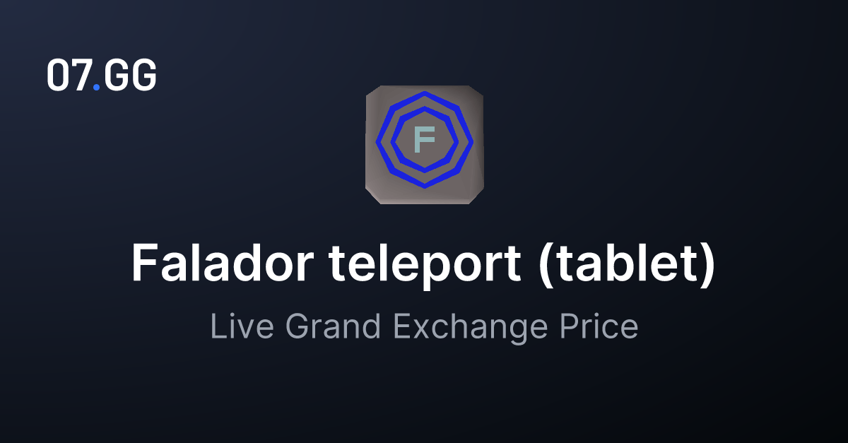 Falador teleport (tablet): Live GE Price on OSRS