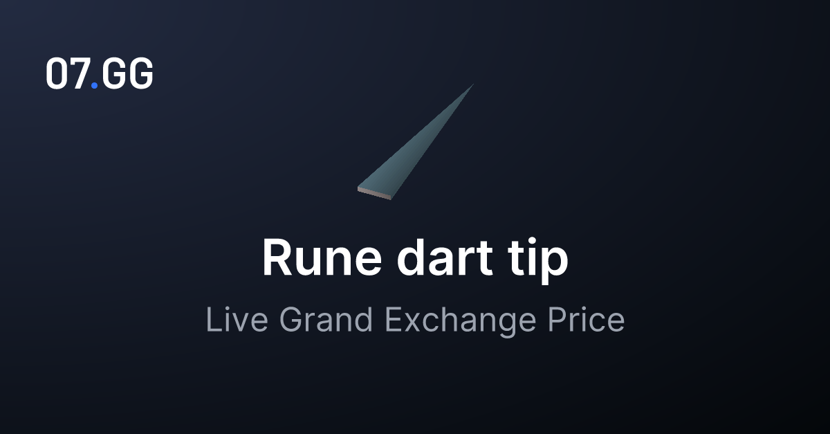 Rune dart tip: Live GE Price on OSRS