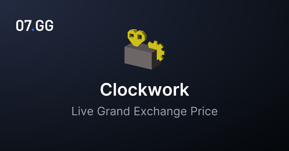 Clockwork: Live GE Price on OSRS