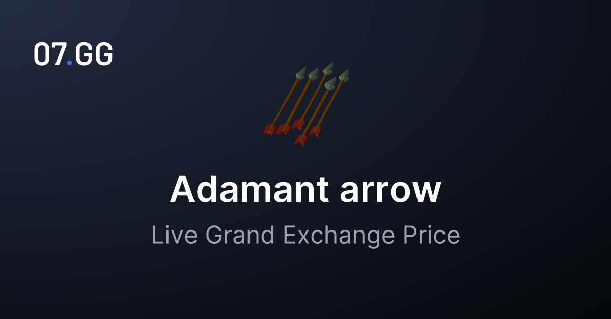 Adamant arrow: Live GE Price on OSRS