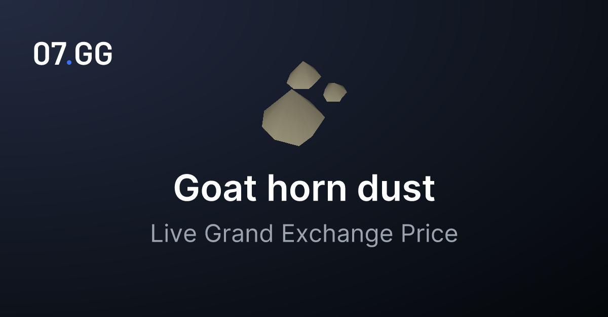 Goat horn dust: Live GE Price on OSRS