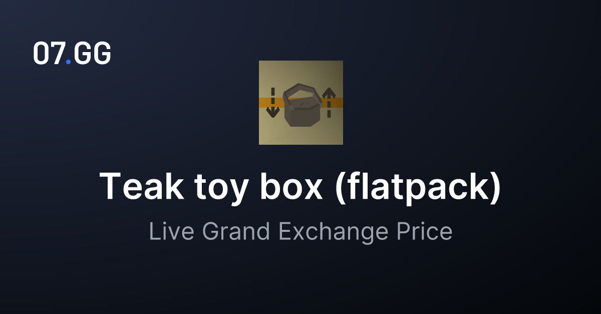 Teak toy box (flatpack): Live GE Price on OSRS