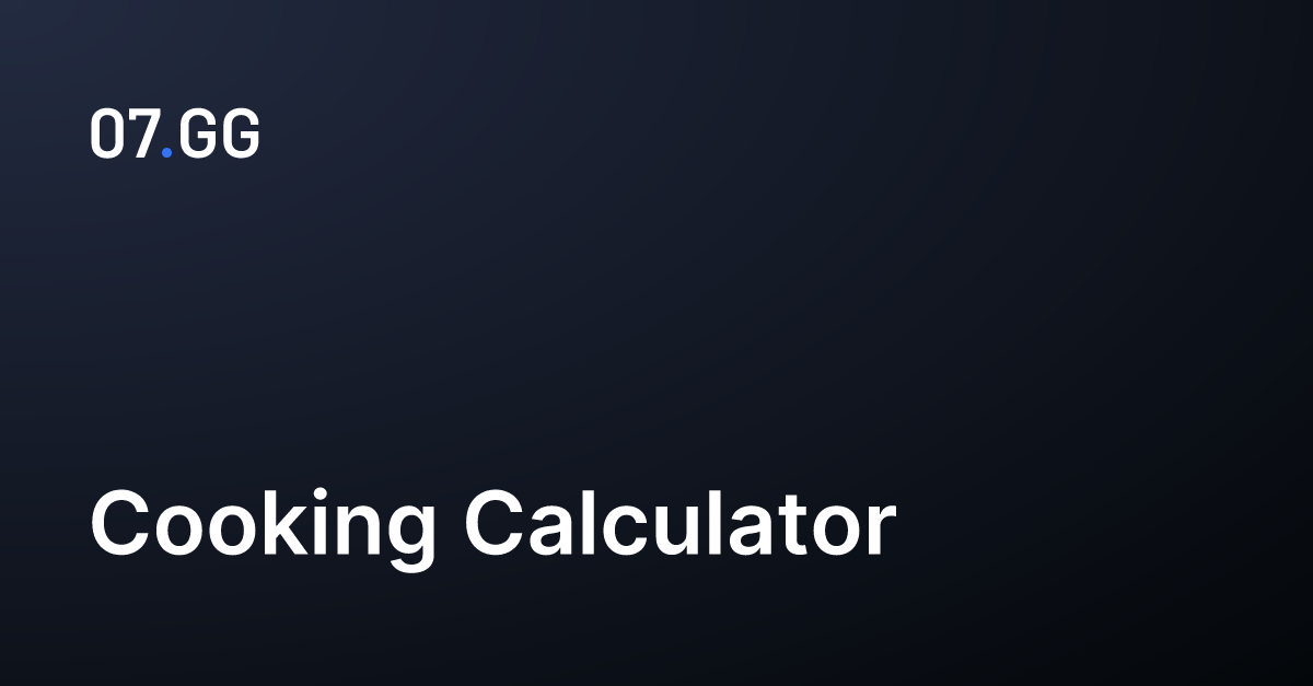 Cooking Calculator