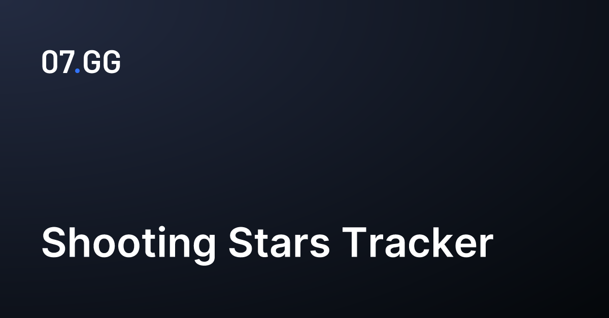 Shooting Stars Tracker