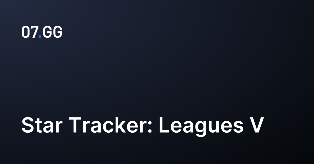 Star Tracker: Leagues V